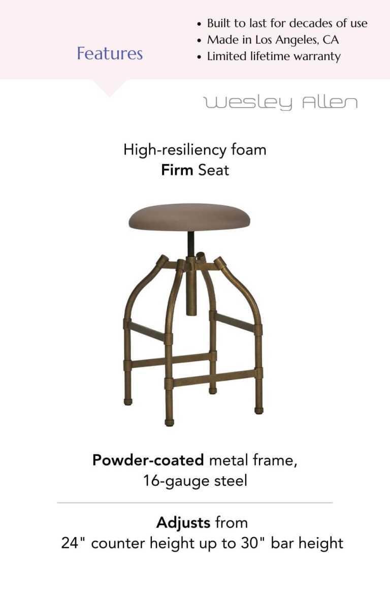 Buy Wesley Allen's Dodge Backless Industrial Adjustable Bar Stool