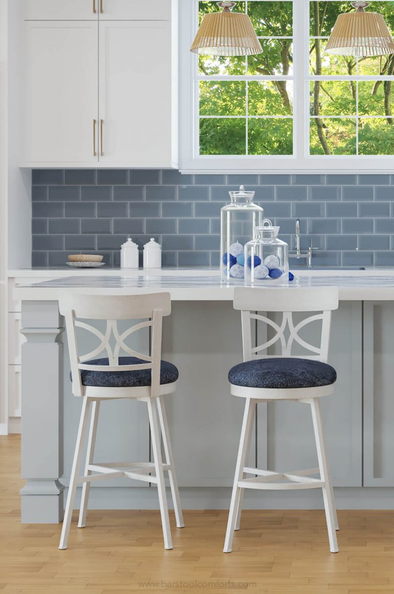 Brighten Your Home with Elegant White Bar Stools • Barstool Comforts
