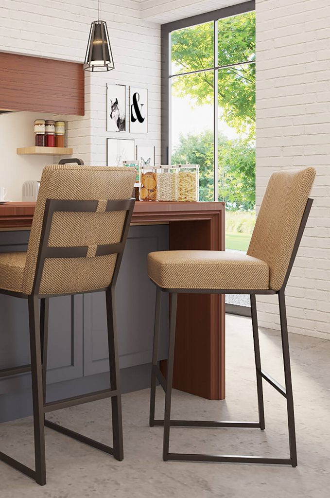 Buy Wesley Allen's Modern Tov Bar Stool with Back - Free shipping!