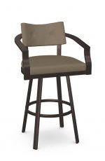Buy Amisco Kris Swivel Bar Stool w/ Back & Arms - Free shipping!