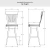 Buy Amisco's Annabelle Traditional Swivel Bar Stool w/ Back - Ships Free!