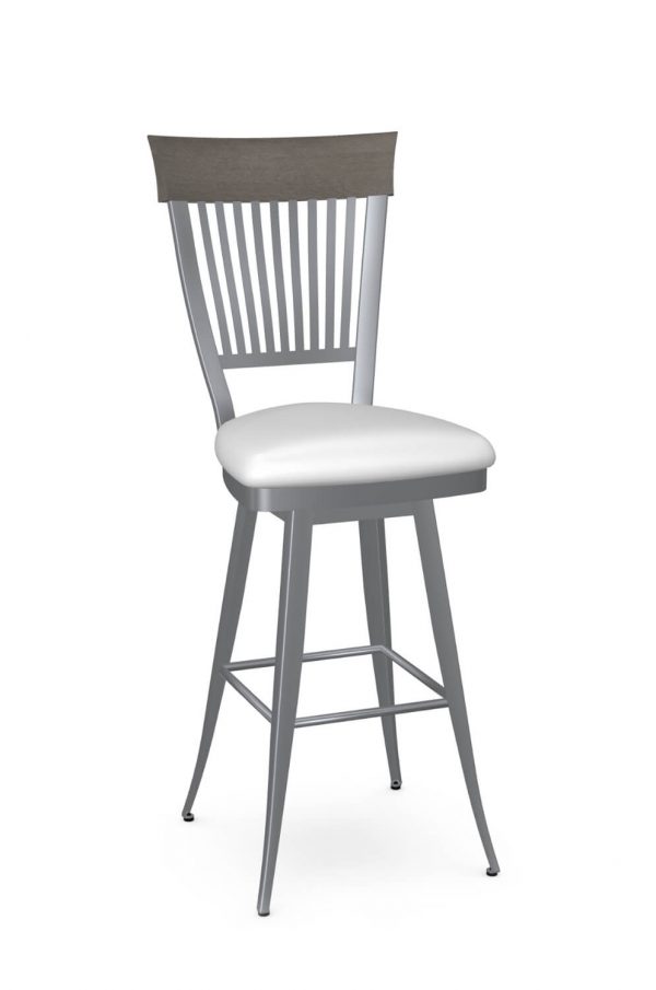 Buy Amisco's Annabelle Traditional Swivel Bar Stool w/ Back - Ships Free!