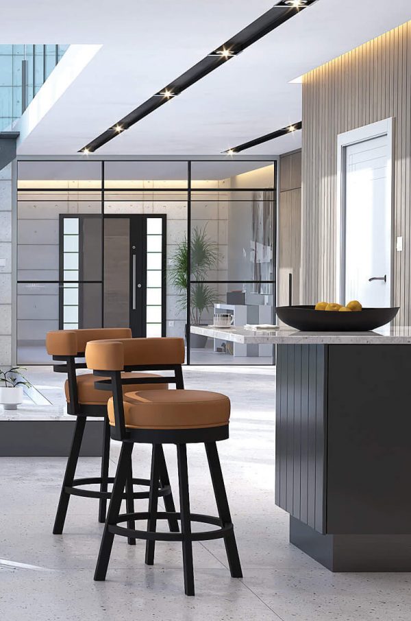 Buy Amisco's Enya Swivel Bar Stool with Low Back - Free shipping!