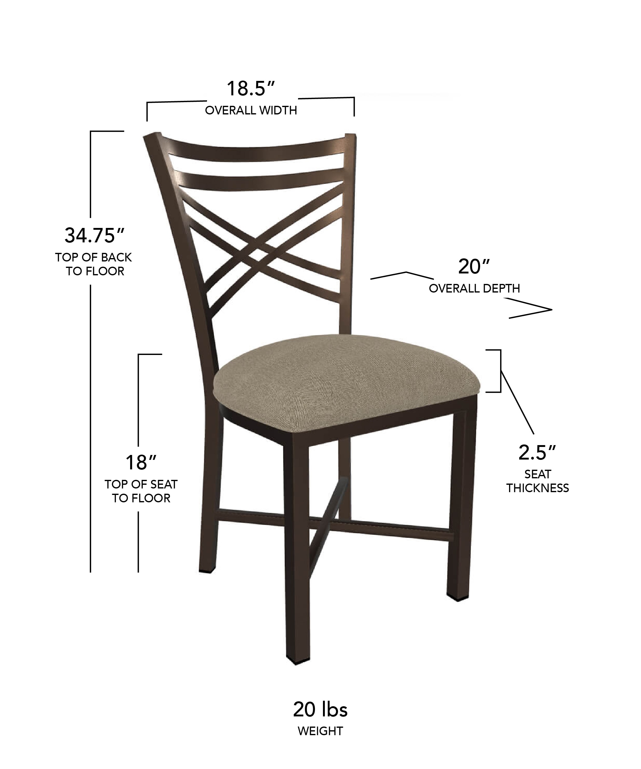 Buy Wesley Allen's Raleigh Metal Dining Chair - Free shipping!