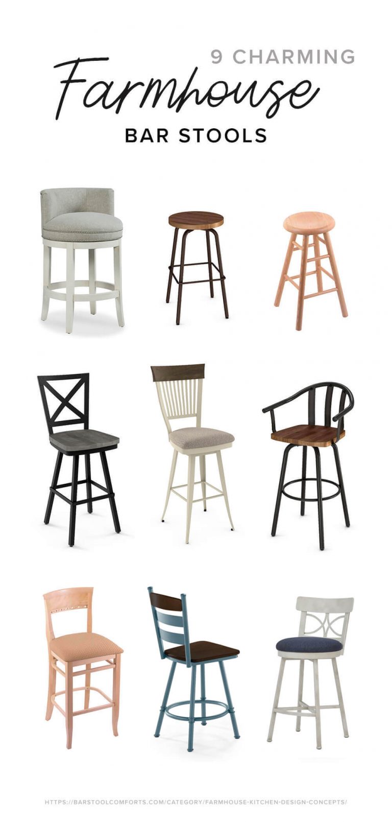 Get Cozy with These 9 Charming Farmhouse Style Bar Stools