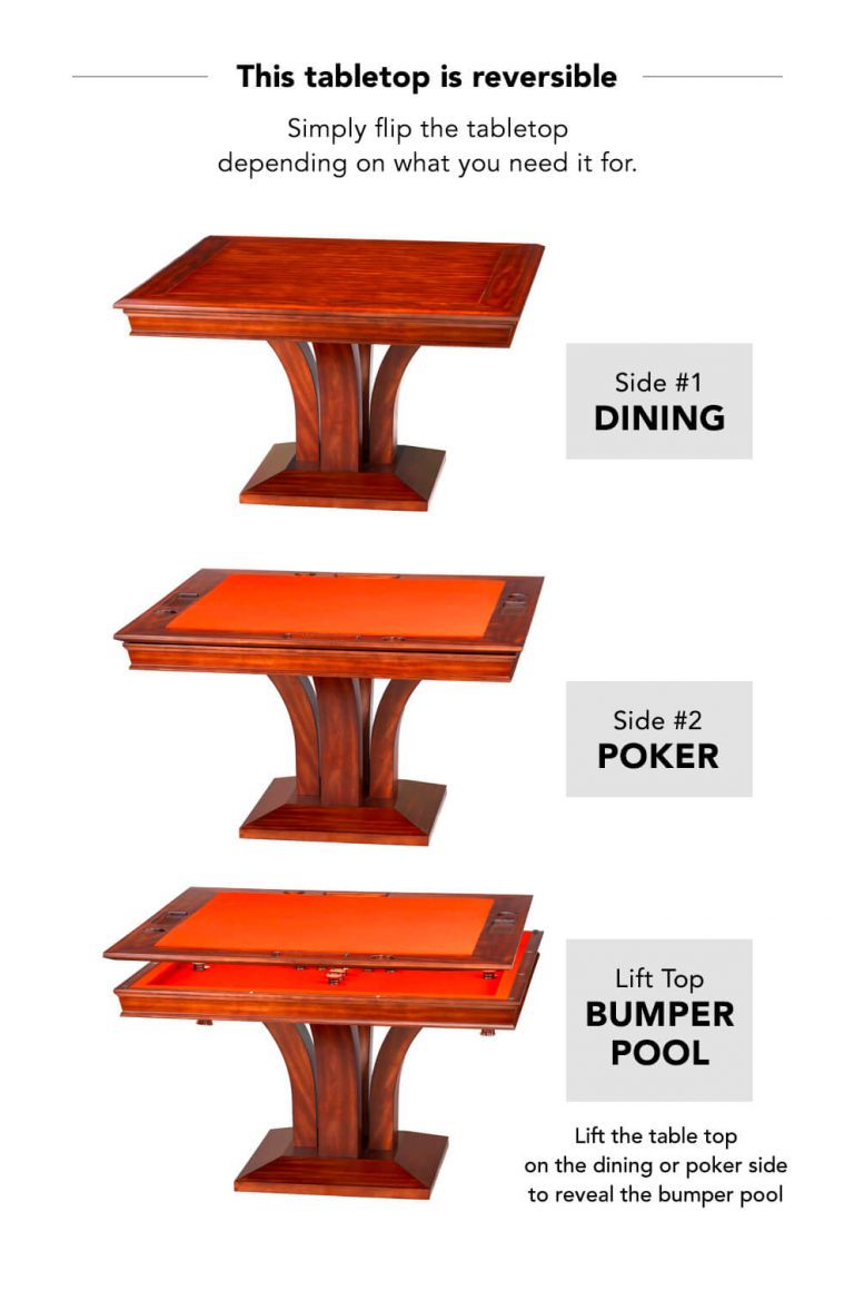 Darafeev's Treviso 4-Player Poker / Dining / Bumper Pool Table