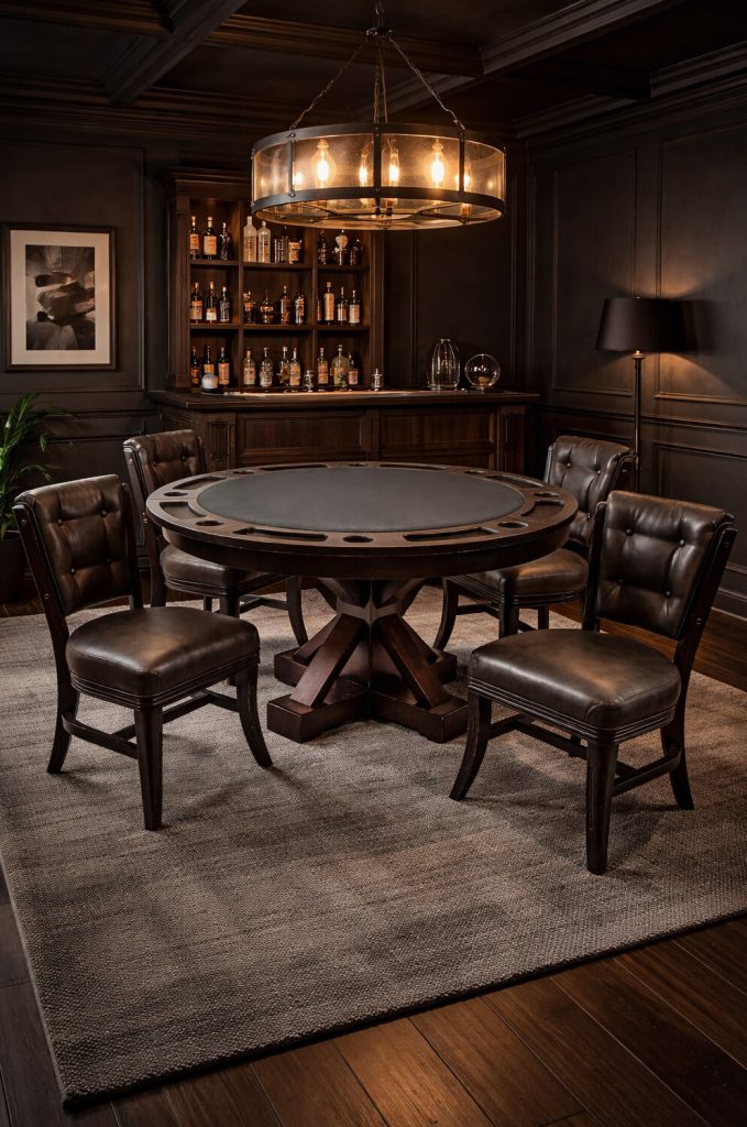 Buy Darafeev's Trestle 5-Piece Wood Convertible Game & Dining Table Set