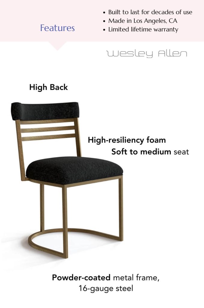 Buy Wesley Allen's Miramar Modern Dining Chair – Free shipping!
