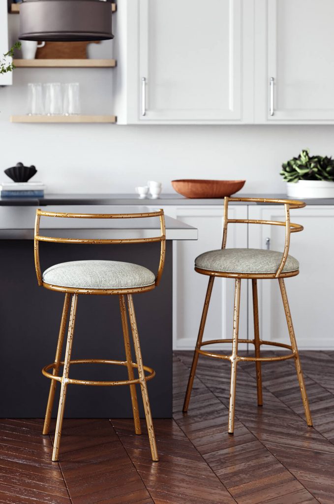 Buy Amisco's Costa Swivel Bar Stool with Low Back - Free shipping!