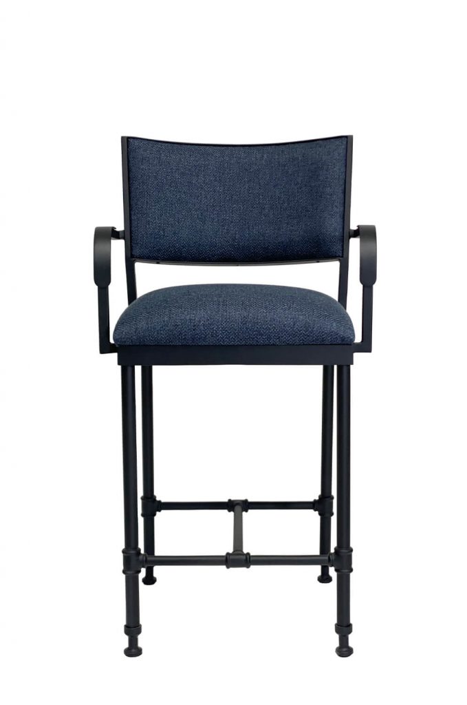 Wesley Allen's Jayce Industrial Bar Stool with Arms – Barstool Comforts