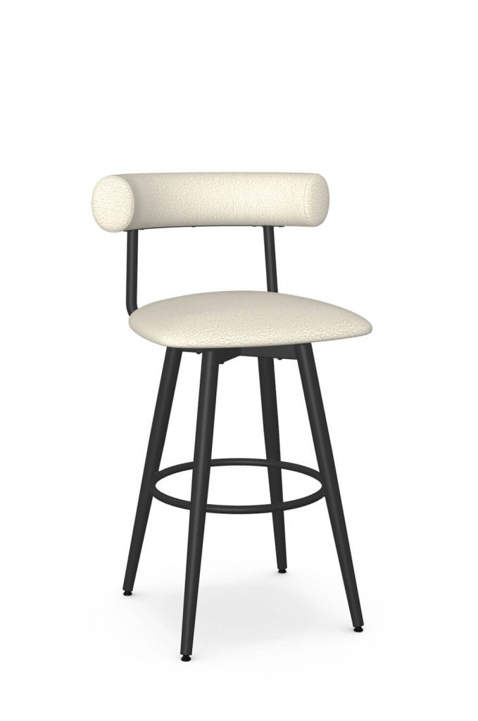 Modern Swivel Bar Stool with Back – Barbara by Amisco