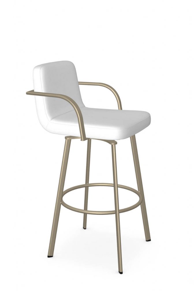 Buy Amisco's Tricia Modern Swivel Stool with Low Back and Arms