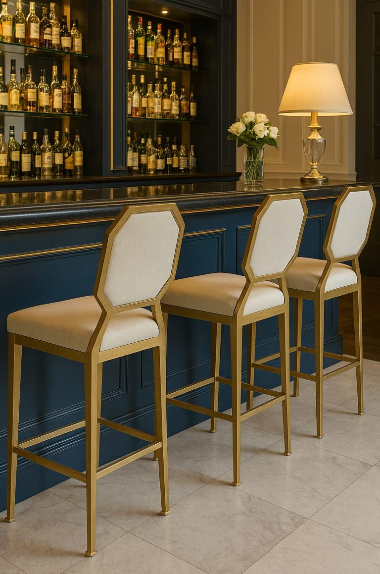 Enzo Commercial Bar Stool – Octagon Back – Contract Grade