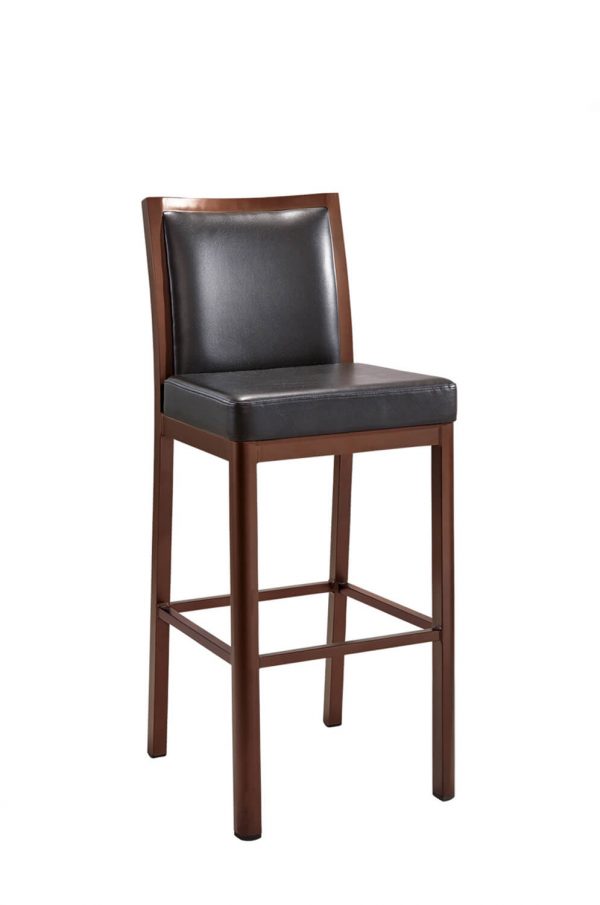Liam Modern Commercial Bar Stool with Back – Contract Grade