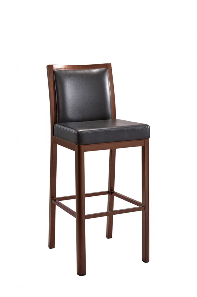 Liam Modern Commercial Bar Stool with Back – Contract Grade