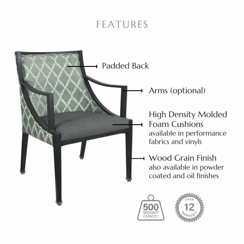 Lexa Transitional Commercial Dining Chair – Contract Grade