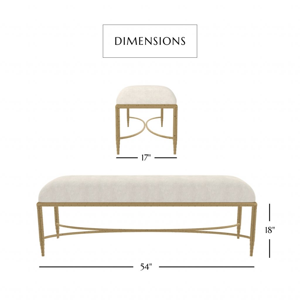 Buy Wesley Allen's Royce 54" Modern Bench – Customize >
