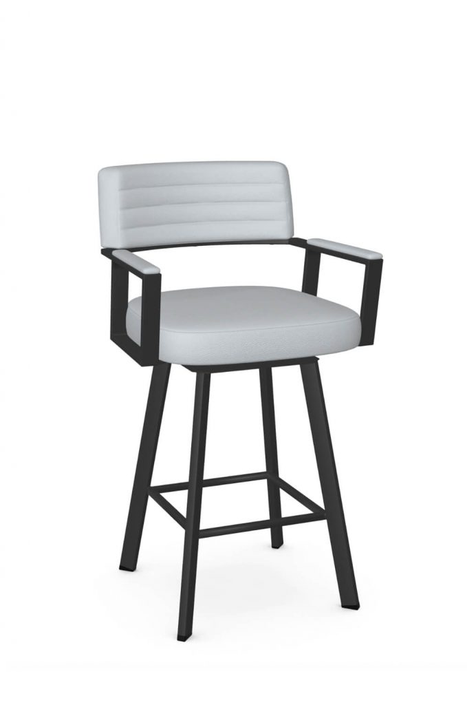 Buy Amisco's Albert Modern Swivel Bar Stool with Arms - Free Shipping