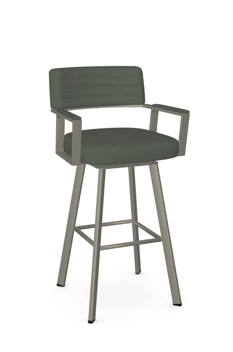 Buy Amisco's Albert Modern Swivel Bar Stool with Arms - Free Shipping