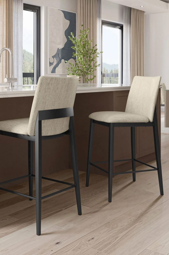 Buy Amisco's Charlotte Modern Bar Stool with Mid-High Back