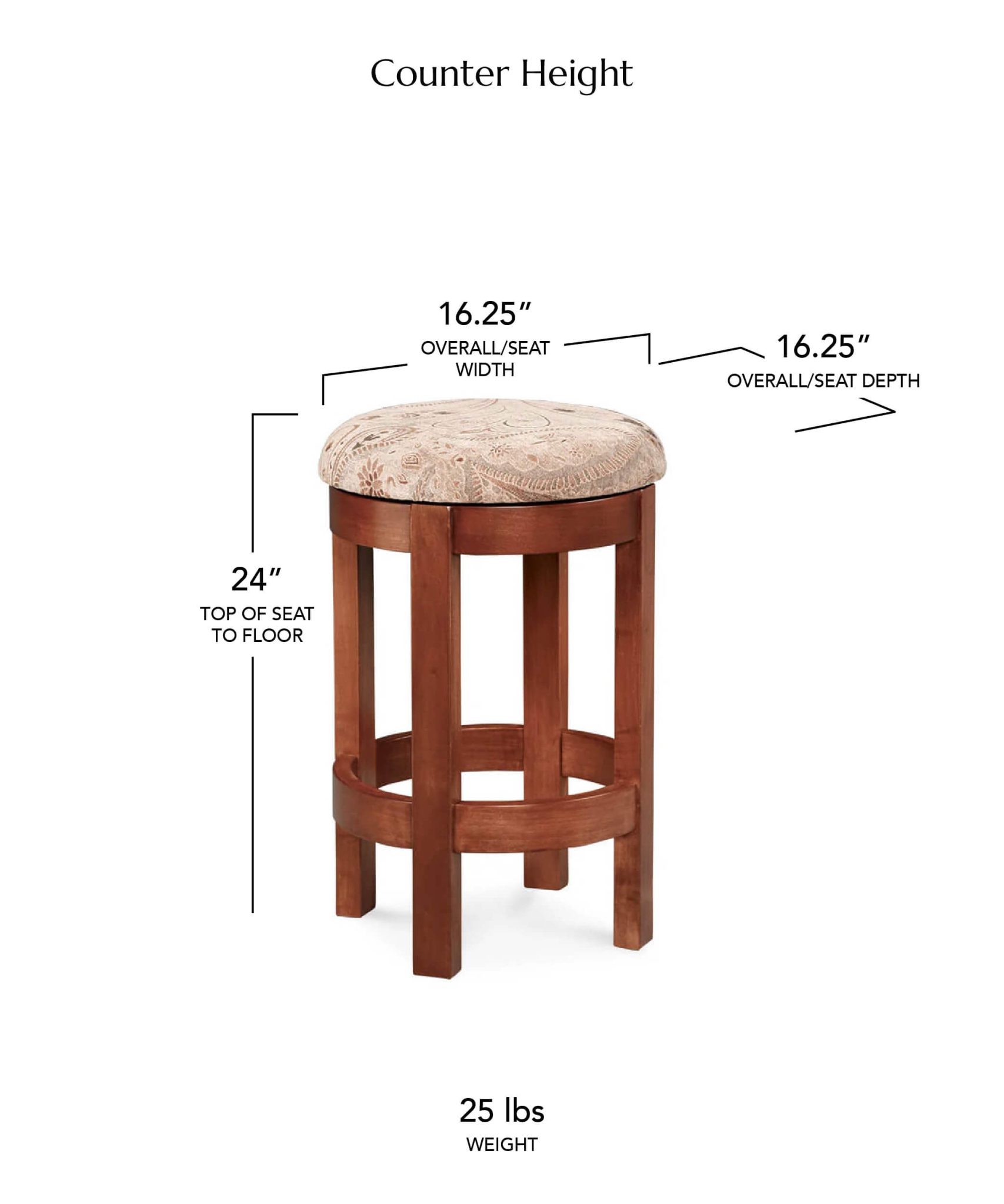 Buy Simply Amish Barrel Backless Wood Swivel Stool– Free Shipping