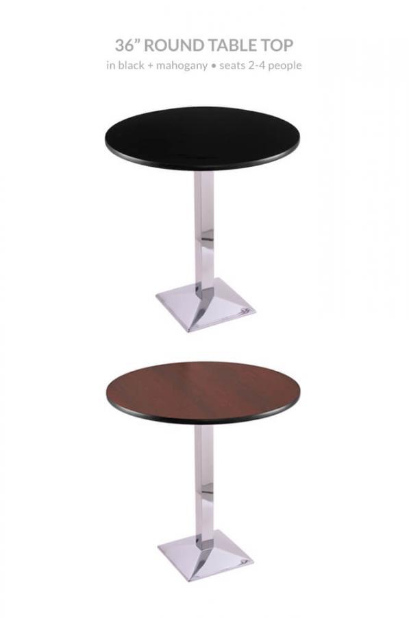 Holland's #217 Chrome Table Set in Black or Mahogany Top • Customize!