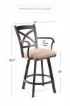 Buy Wesley Allen's Edmonton Swivel Kitchen Bar Stool with Back
