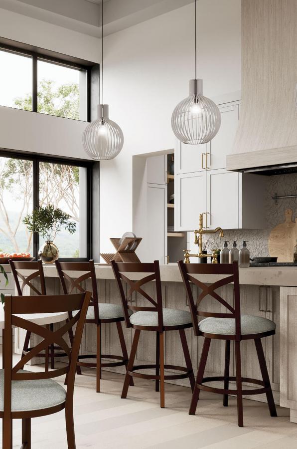 Buy Wesley Allen's Edmonton Swivel Kitchen Bar Stool with Back