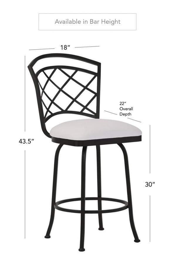 Buy Wesley Allen's Boston Swivel Stool with Lattice Back - Free shipping!