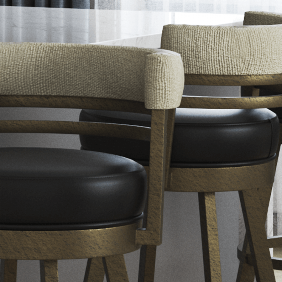 Buy Wesley Allen's Miramar Swivel Stool with Low Back – Free Shipping!