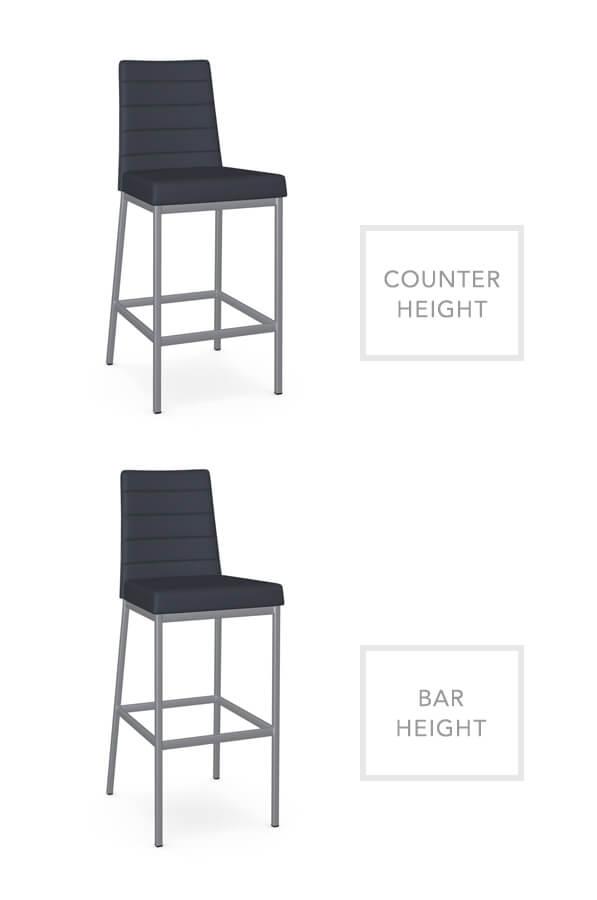 Buy Amisco's Luna Modern Bar Stool with Channel Quilting – Free Shipping!