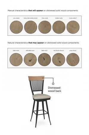 Buy Amisco's Annabelle Traditional Swivel Bar Stool w/ Back - Ships Free!