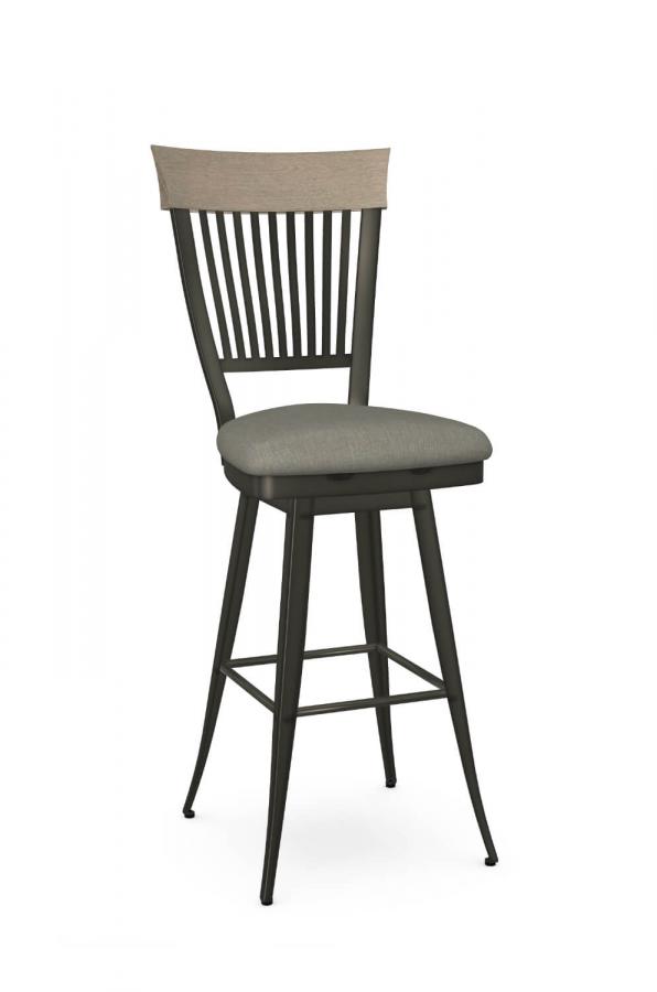 Buy Amisco's Annabelle Traditional Swivel Bar Stool w/ Back - Ships Free!