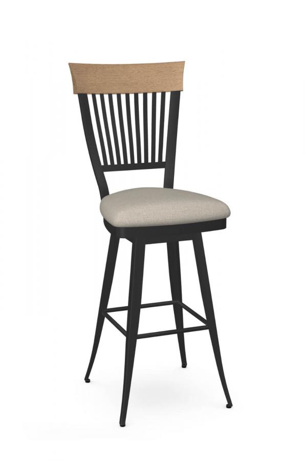 Buy Amisco's Annabelle Traditional Swivel Bar Stool w/ Back - Ships Free!