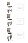 Buy Amisco's Annabelle Farmhouse Swivel Bar Stool w/ Back - Ships Free!
