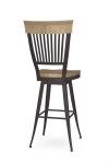 Buy Amisco's Annabelle Farmhouse Swivel Bar Stool w/ Back - Ships Free!