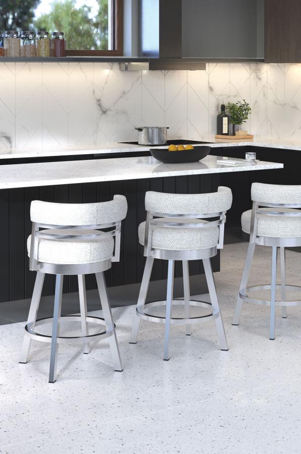 Buy Wesley Allen's Miramar Swivel Stool in Stainless Steel - Free shipping!
