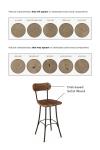 Buy Amisco's Bean Swivel Bar Stool - Wood Back & Seat - Free shipping!