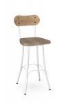 Buy Amisco's Bean Swivel Bar Stool - Wood Back & Seat - Free shipping!