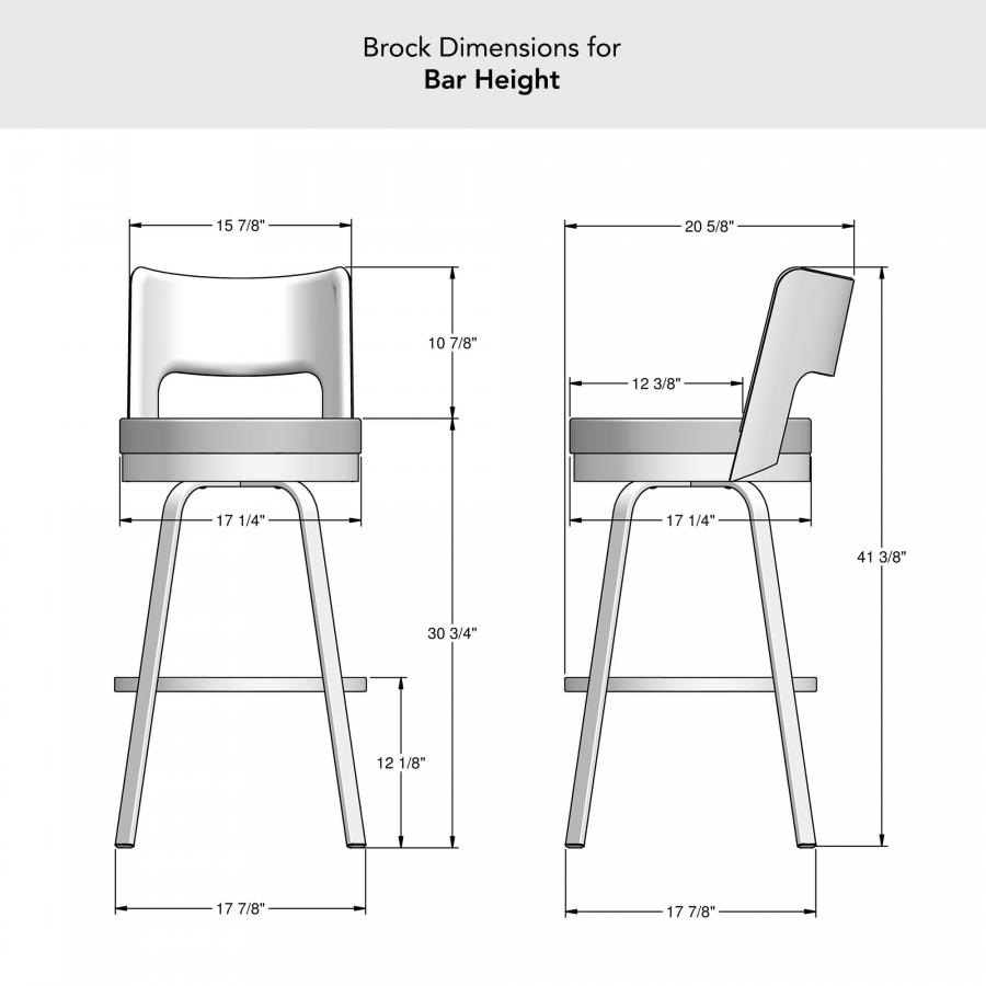 Buy Amisco Brock Modern Swivel Low Back Bar Stool – Ships Free!