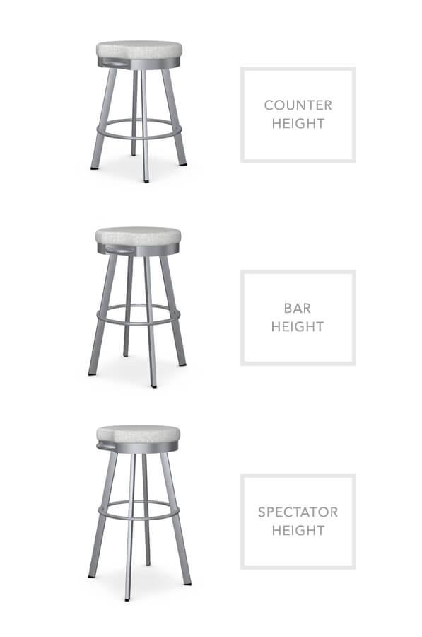 Buy Amisco's Bryce Backless Swivel Bar Stool with Handle Pull