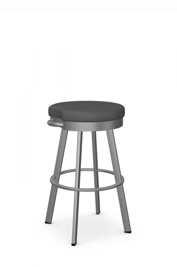 Buy Amisco's Bryce Backless Swivel Bar Stool with Handle Pull
