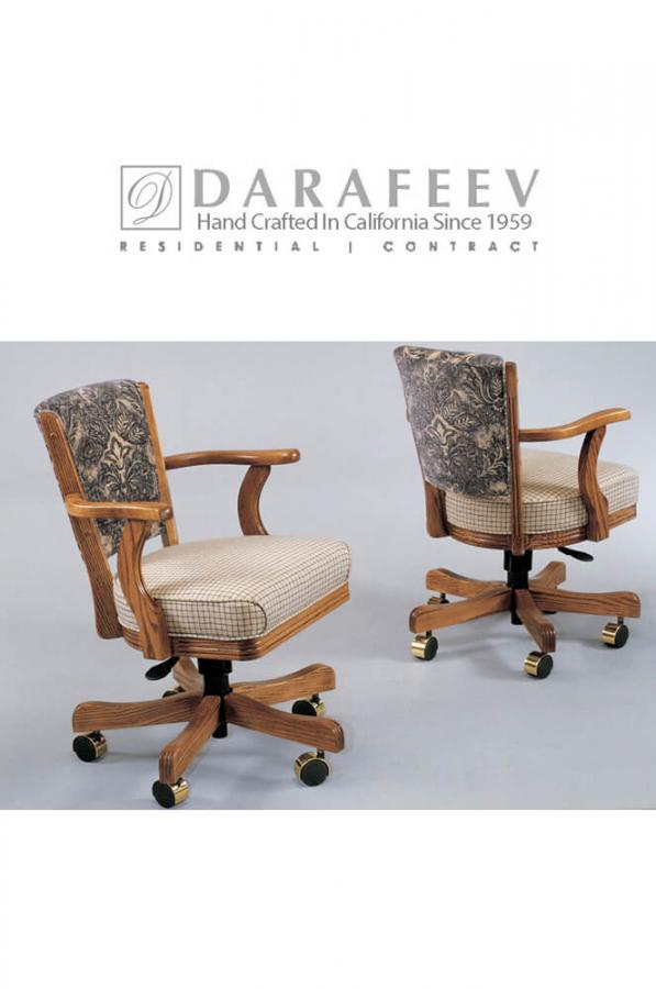 Darafeev's 610 Oak Adjustable Swivel Arm Game Chair – Barstool Comforts