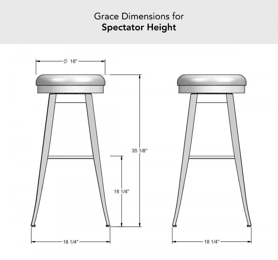 Buy Amisco's Grace Classic Backless Swivel Bar Stool - Free shipping!