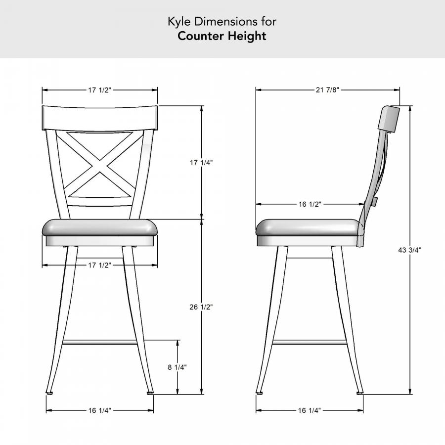 Buy Amisco's Kyle Stadium Height Swivel Bar Stool w/ Back - Ships Free!