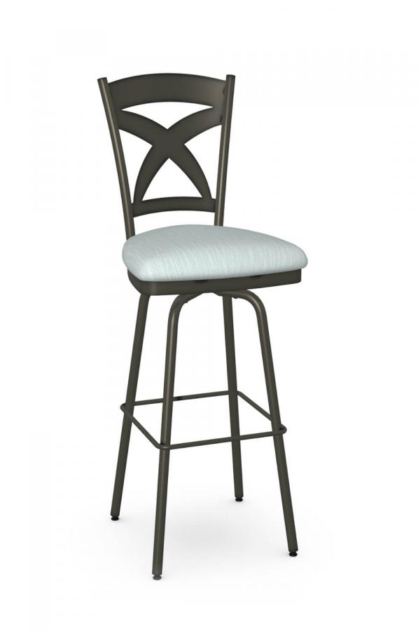 Buy Amisco's Marcus Swivel Bar Stool with X Back - Free shipping!