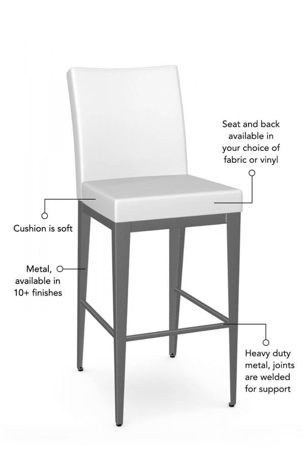 Buy Amisco's Pablo Upholstered Modern Bar Stool - Free shipping!