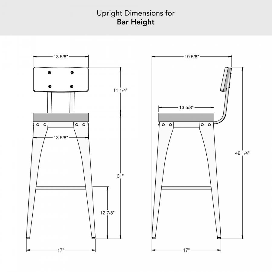 Buy Amisco Upright Modern Tabouret Bar Stool - Free shipping!