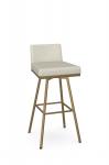 Buy Amisco's Linea Upholstered Low Back Swivel Stool - Free shipping!