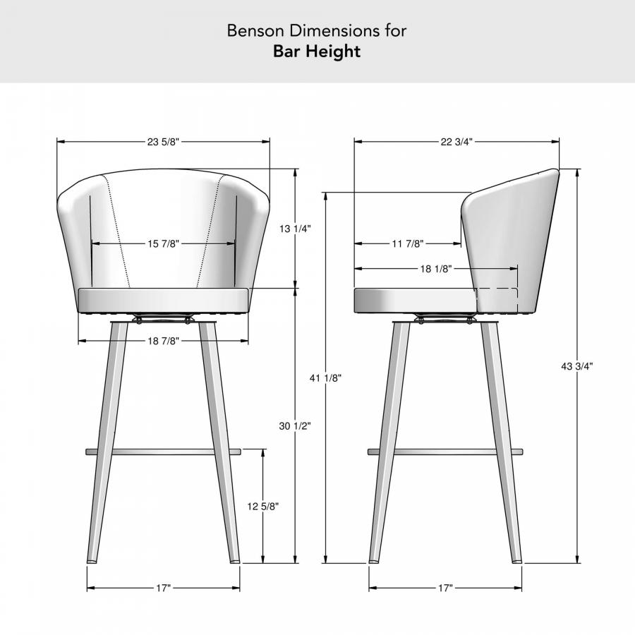 Buy Amisco Benson Upholstered Swivel Barstool with Back - Free shipping
